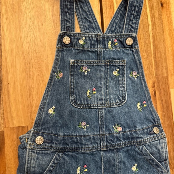 GAP | Bottoms | Gap Embroidered Cottagecore Denim Overalls Embroidery ...